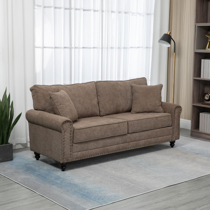 Ophelia & Co. 196Cm Scroll Arm Sofa & Reviews | Wayfair.co.uk